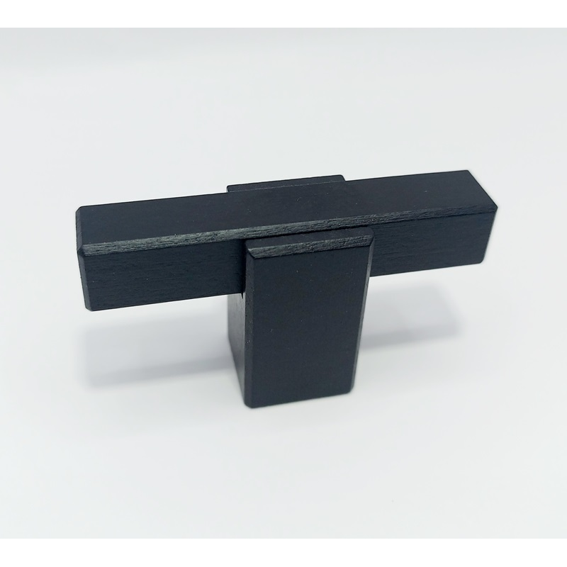 Holzknaufgriff LEO / Eiche schwarz